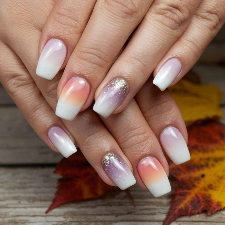 20 Stunning White Fall Nails for a Chic Autumn Look - DIGIDIA