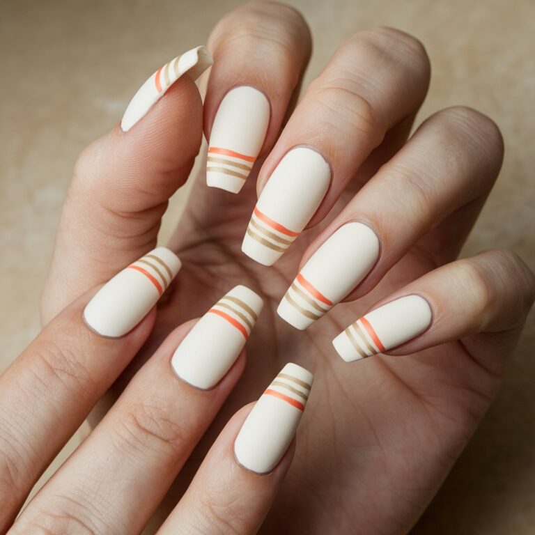 20 Stunning White Fall Nails for a Chic Autumn Look - DIGIDIA