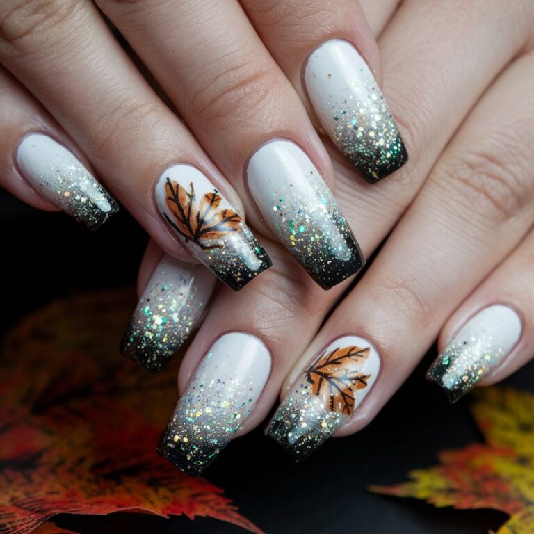 20 Stunning White Fall Nails for a Chic Autumn Look - DIGIDIA