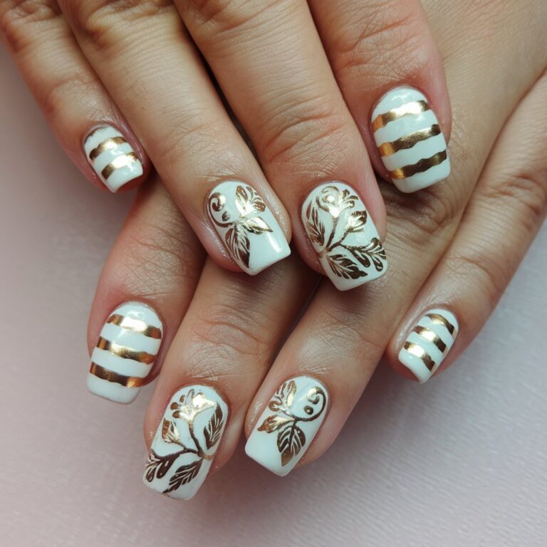 20 Stunning White Fall Nails for a Chic Autumn Look - DIGIDIA