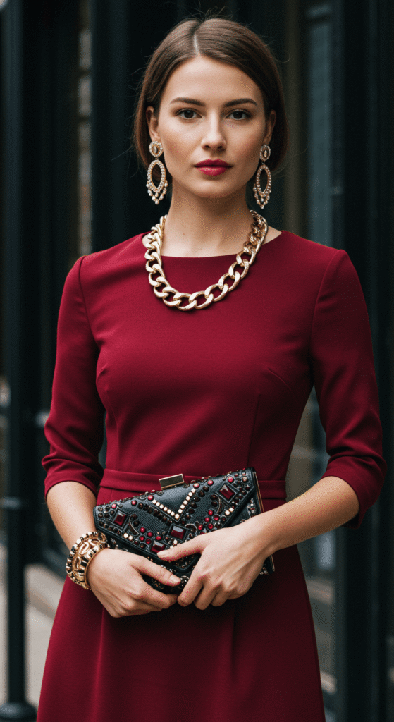14 Stunning Dark Red Dresses for Every Occasion - DIGIDIA