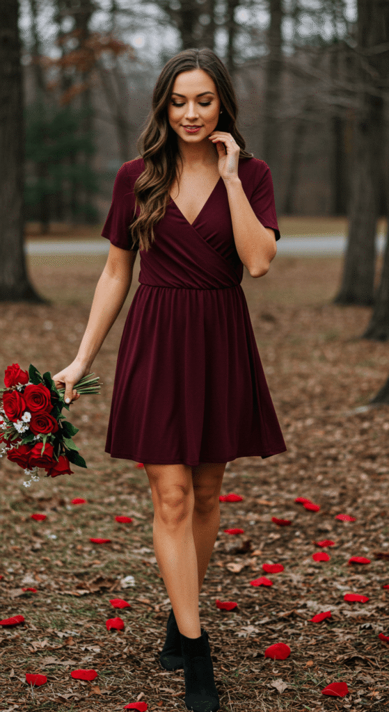 14 Stunning Dark Red Dresses for Every Occasion - DIGIDIA