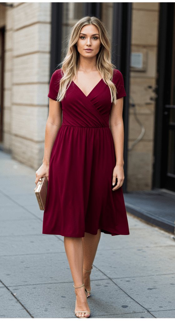 14 Stunning Dark Red Dresses for Every Occasion - DIGIDIA