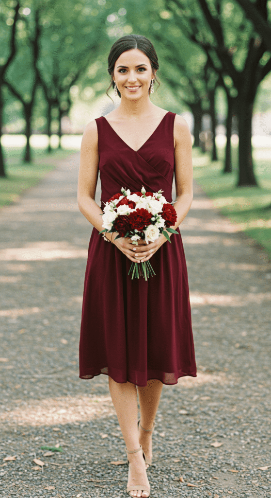 14 Stunning Dark Red Dresses for Every Occasion - DIGIDIA